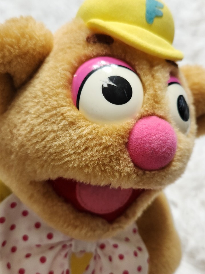 Vintage 1985 Muppet Babies Fozzie Bear Plush Stuffed Yellow Toy 12 ...