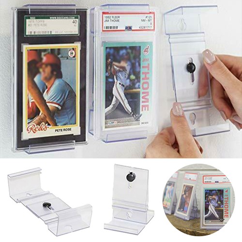 1-10PCS PSA Graded Trading Card Mount Frame Wall Mount & Shelf Stand ...