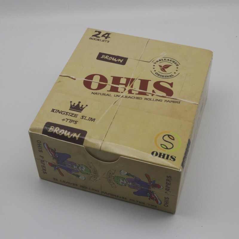 OHIS Natural King Size Rolling Papers With Filter Tip Full Box 24 ...