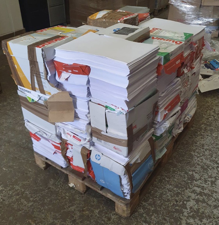 Mixed Loose A4 & A3 White Business Paper Printer Copier Pallet 020225 ...