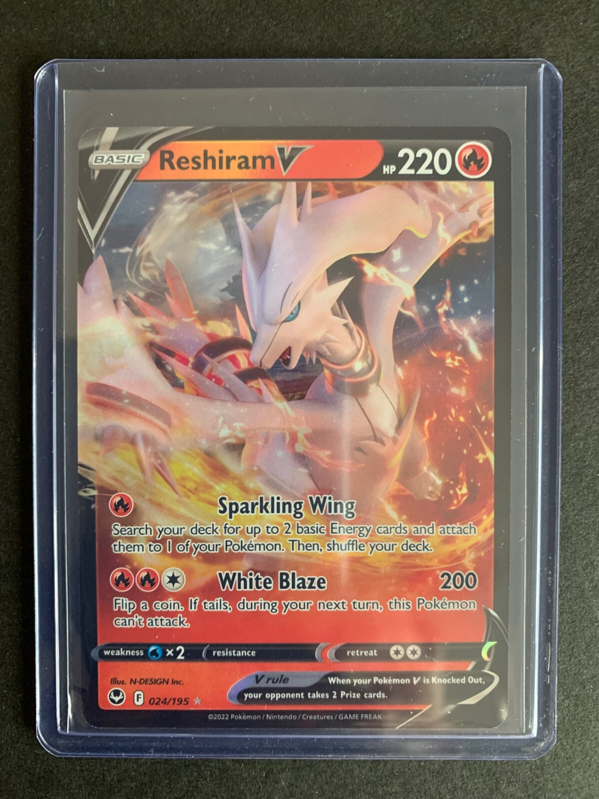 Reshiram V 024/195 Holo Rare - Pokémon SWSH Silver Tempest - NM/M | eBay