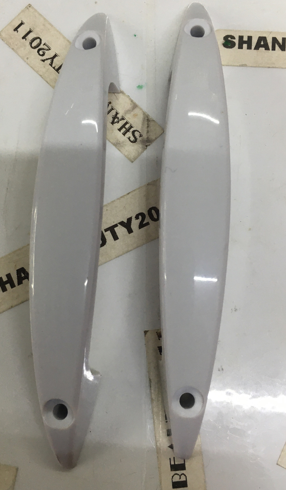 #2 X White Plastic D Handle 100mm 4” Pull Door Bow Cupboard Wardrobe ...