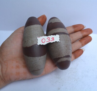 Narmada Lingam India River Lingam Hindu Shiva Lingam (Set Of 2 Pcs)~033 ...