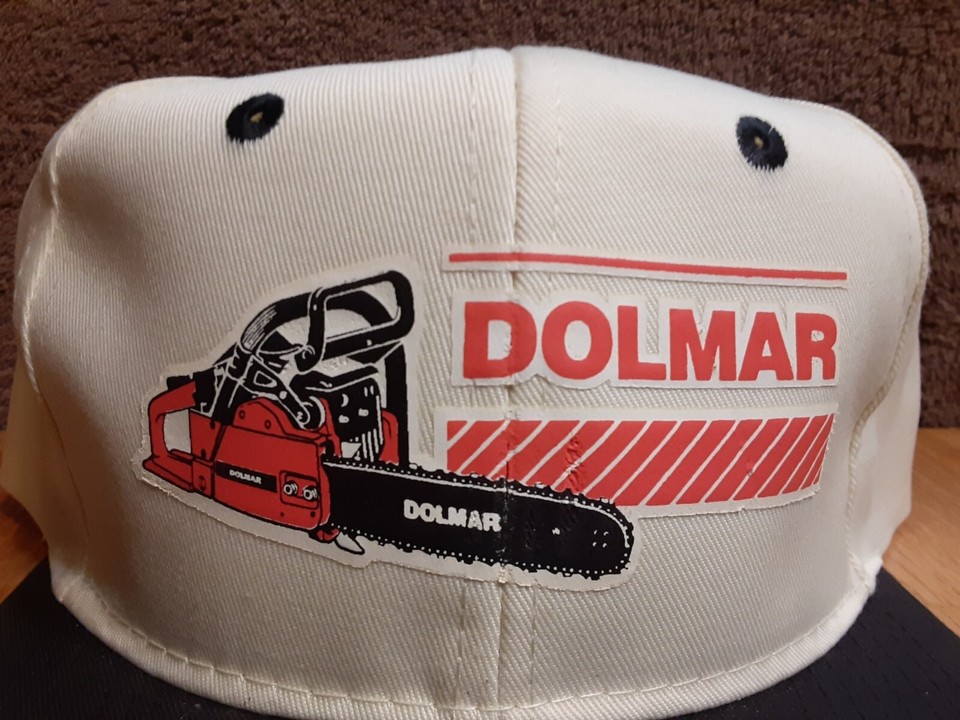 Vintage Dolmar Chainsaw Logo, Cream and Black, Adjustable Snapback Hat ...