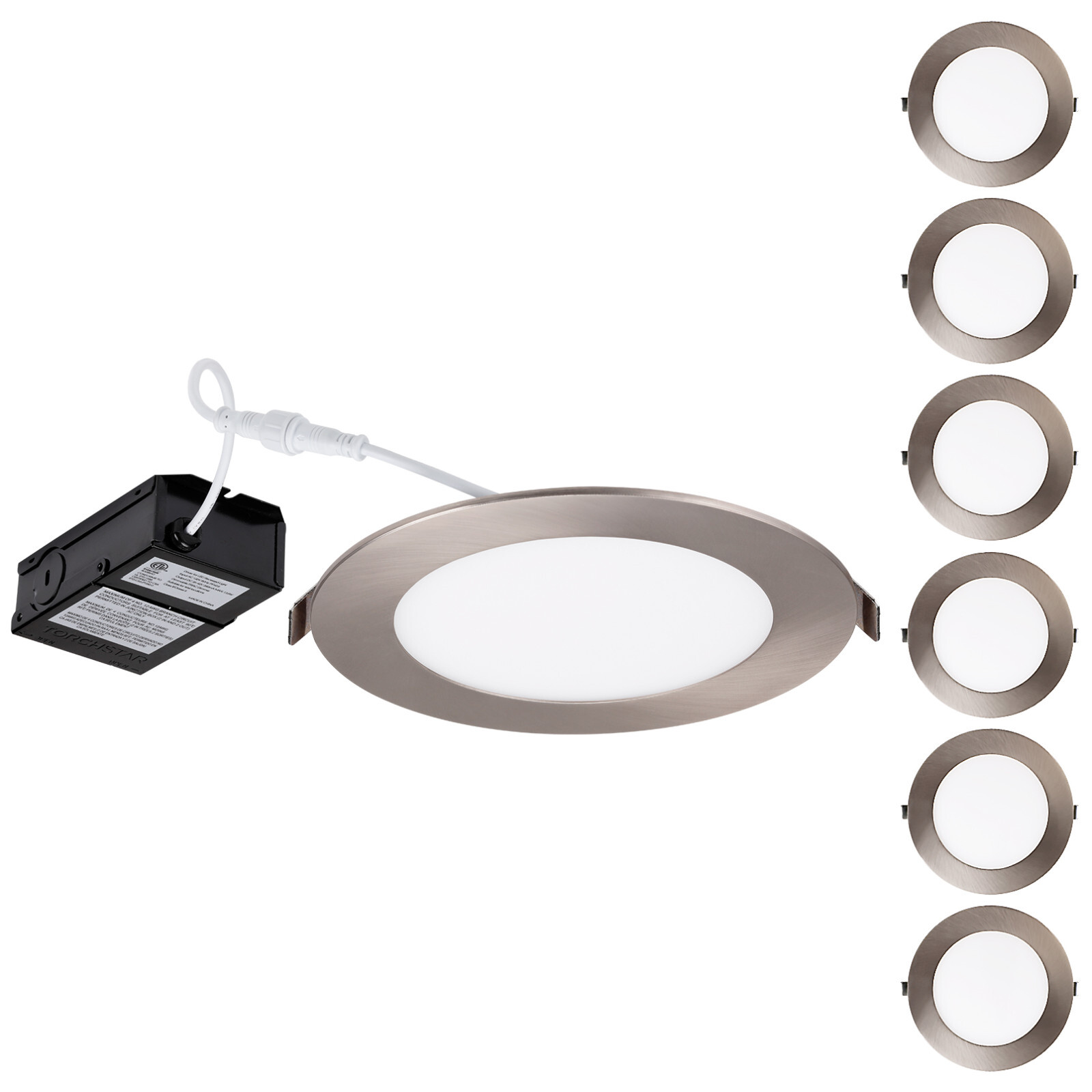 6 inch led recessed lighting with J-Box, Dimmable Slim Recessed ...