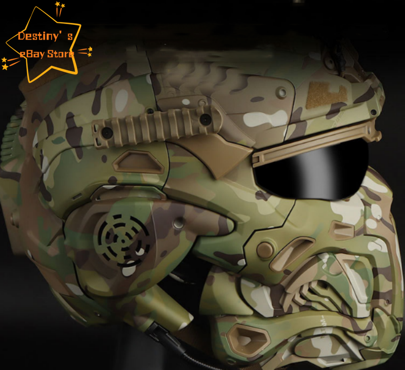 Sand Tactical Helmet Built-in Headset Anti-fog Fan Headset Modular ...