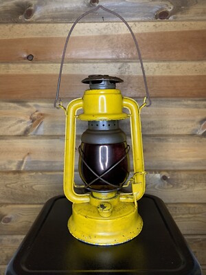 Antique Lantern Early 1900s Embury #150 Little Supreme Yellow w/Red ...