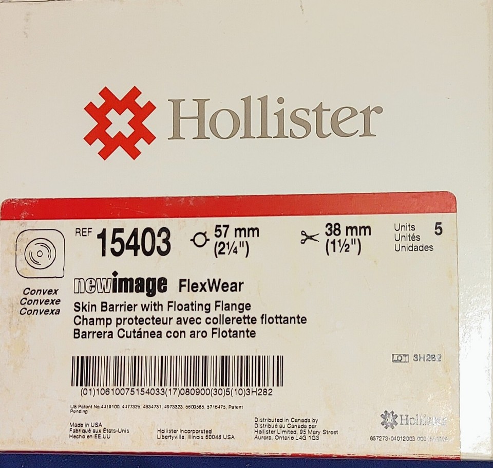 HOLLISTER 15403 New Image FlexWear Skin Barrier with Floating Flange 5 ...