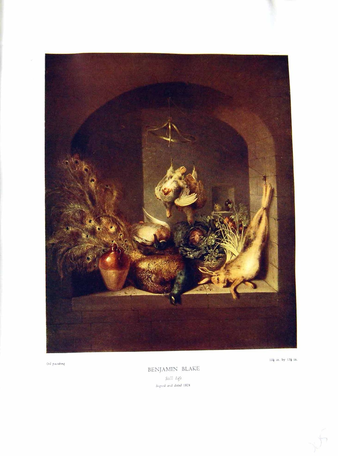 Antique Old Print Still Life Dead Game Birds Rabbit NettlefGrundy 1933 ...