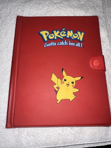 Vintage Pikachu Pokemon Card Binder/Book Red 4-Pocket 120 Slots Pokémon ...