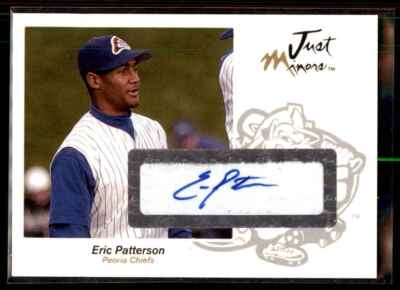 Eric Patterson 2005 Just Minors RC Autograph Rookie Auto #49 Peoria ...