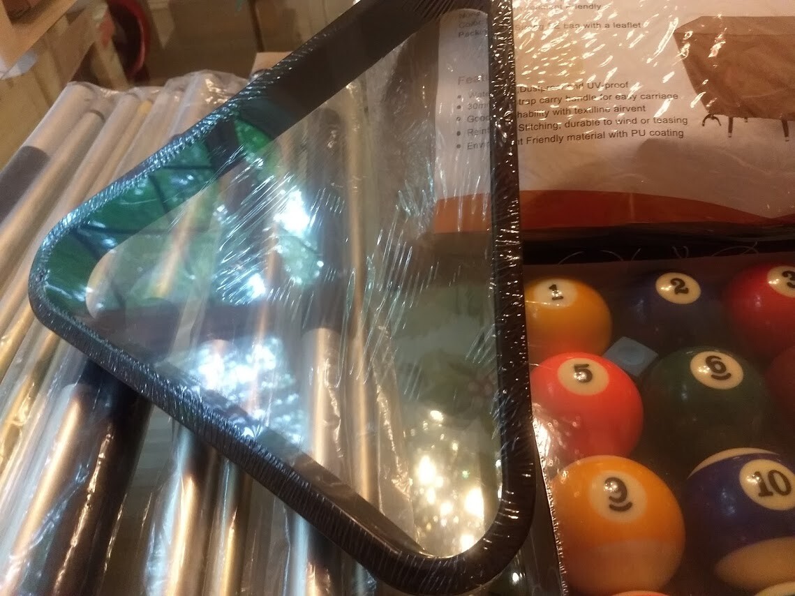 *NEW* LIGHTED FRONTGATE 7 FT Outdoor Pool Table w/ Mfg SEALED EXTRA ...