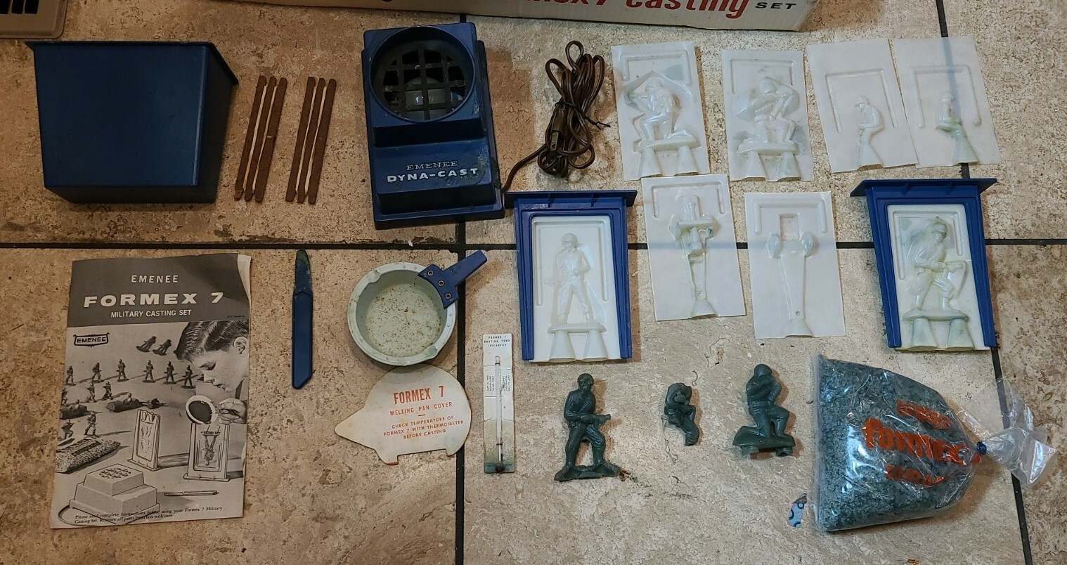 Emenee Formex 7 Military company Casting Set Vintage 1960s 5 molds ...