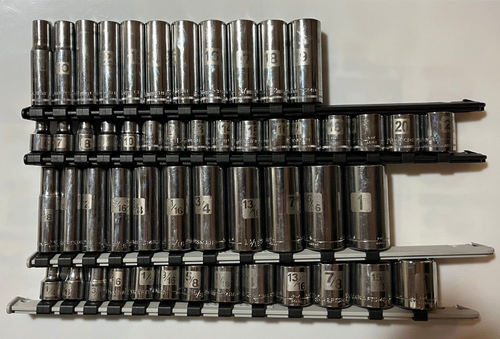 Craftsman 52pc 6pt 3/8" Easy-to-Read Dual-Mark Socket Sets 35747 RARE ...