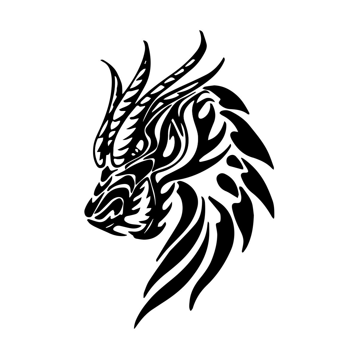 Tribal Dragon Face