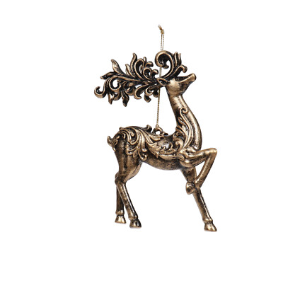 Acrylic Deer Ornament Bronze 14cm Christmas Decoration Hanging ...