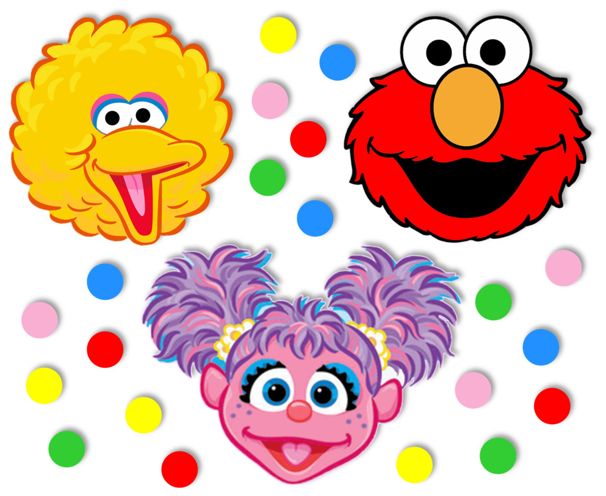 Sesame Street Face Cut Outs