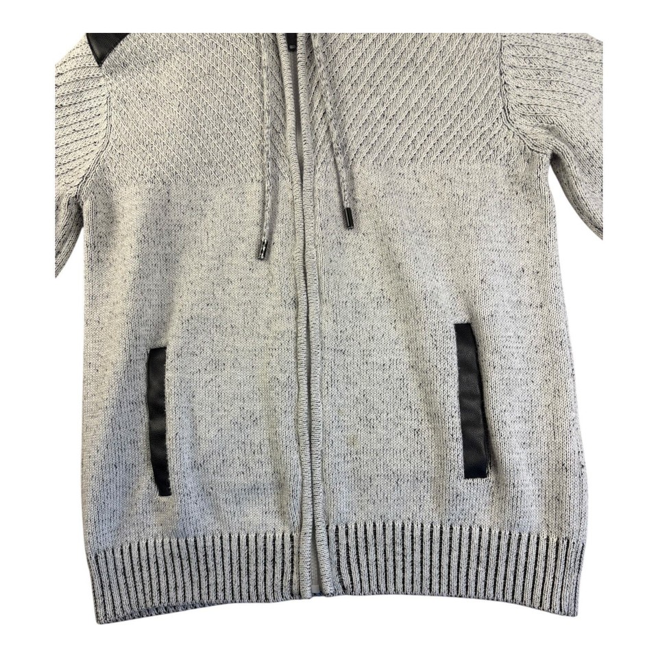 Nick Danger Men's Zip-Up Hooded Jacket Size XL Gray/ Black Shoulder ...