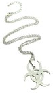 Biohazard Pendant Necklace Stainless Steel 22" Chain Symbol Anarchy ...