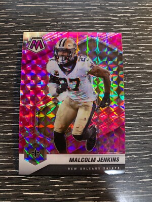 2021 Panini Mosaic Football Malcolm Jenkins Pink Camo Mosaic Saints 2A ...