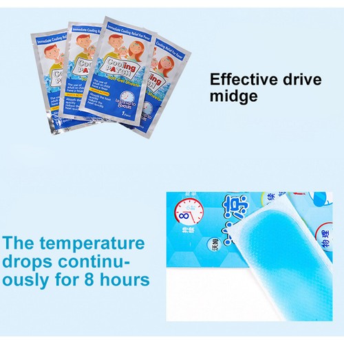 10Pcs Fever Cooling Pads Down Fever Ice Plaster Anti Hot Lower ...