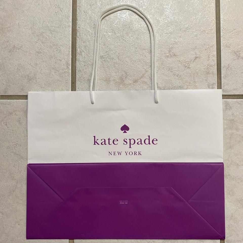 New KATE SPADE New York PAPER GIFT BAG Shopping Bag Pink 16"x12"x6 ...