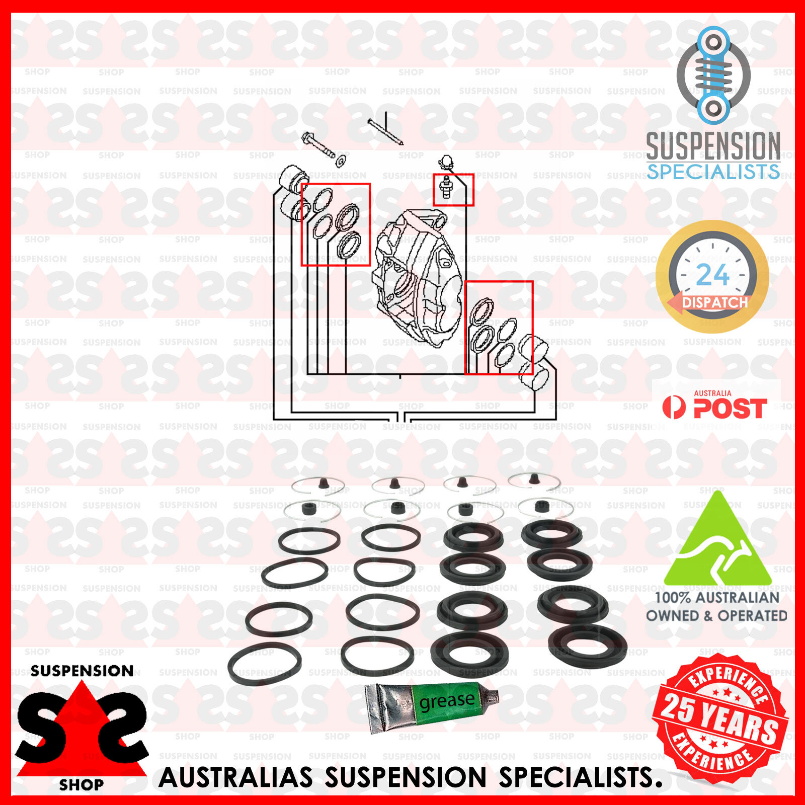 Front Axle Repair Kit, Brake Caliper Suit NISSAN Skyline Coupe (V36 ...