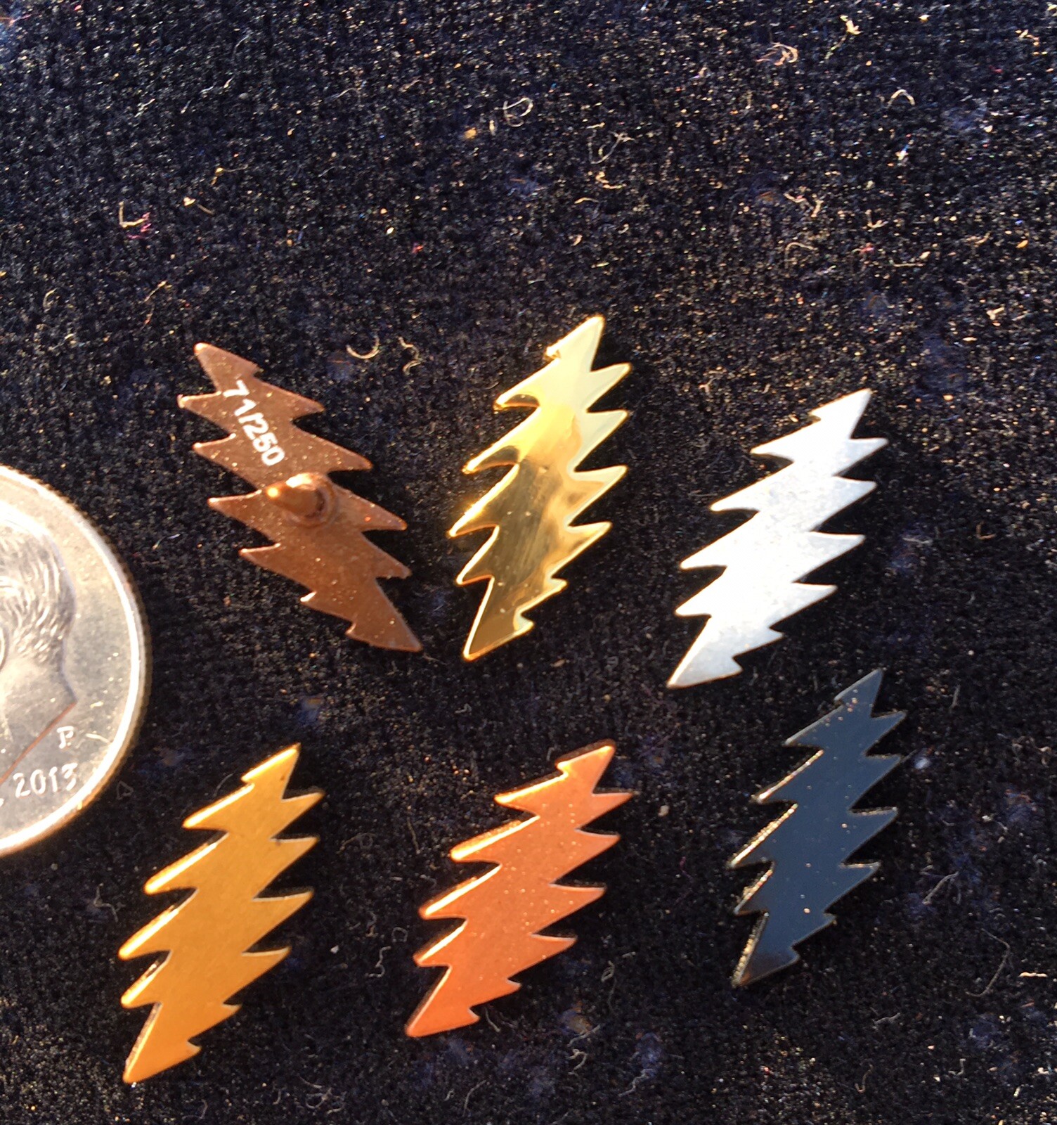 Five Grateful Dead Bolt Pins Set Numbered Limited Edition 13 Point | eBay