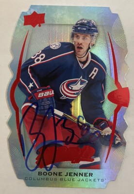 Boone Jenner Signed 2016-17 Upper Deck MVP Autographed #152 Teal Color ...