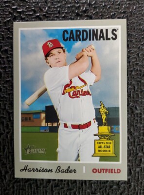 2019 Topps Heritage #282 Harrison Bader Gold Rookie Cup | eBay