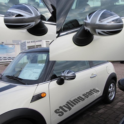SPIEGELKAPPEN UNION JACK BLACK für MINI ONE COOPER CLUBMAN CABRIO R55 ...