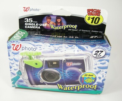 Walgreens 35mm Single-Use Waterproof Camera 800 speed 27 Professional ...