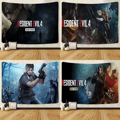 Resident Evil 4 Leon Kennedy Tapestry Living Room Art Backdrop Wall ...