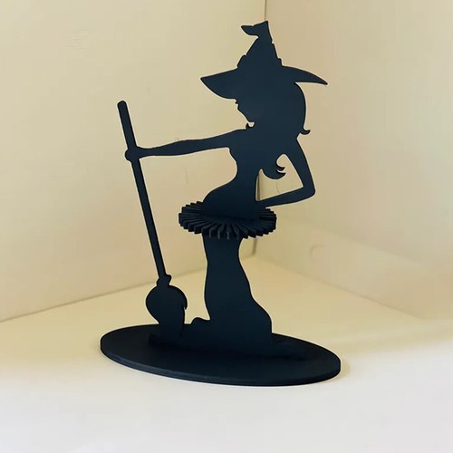 Halloween Black Witch Sculpture Napkin Stand Witch Statue for Home ...