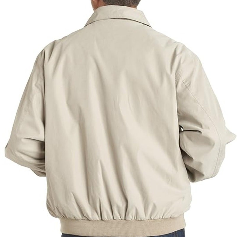 Weatherproof Microfiber Bomber Golf Jacket Men L Full zip Lined Pockets ...