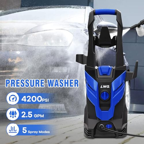 LWQ Electric Pressure Washer, 4200PSI 2.5 GPM Power Washer with 4 Quick ...