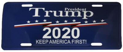 President Trump 2020 Keep America First 6"x12" Aluminum License Plate ...