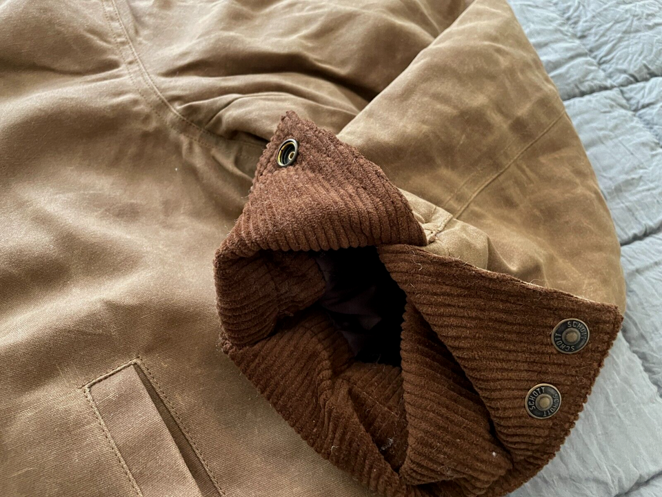 Schott NYC M41 field jacket rancher 8436 waxed cotton canvas khaki wax ...