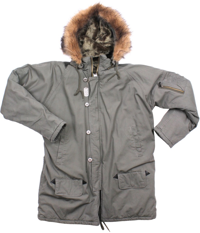 Vintage Military N-3B Parka Cold Weather Snorkel Air Force Hooded ...