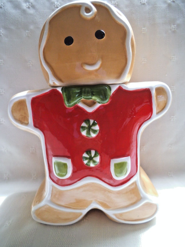 GINGERBREAD MAN COOKIE JAR CRACKER BARREL ~ NWOT RETIRED | eBay