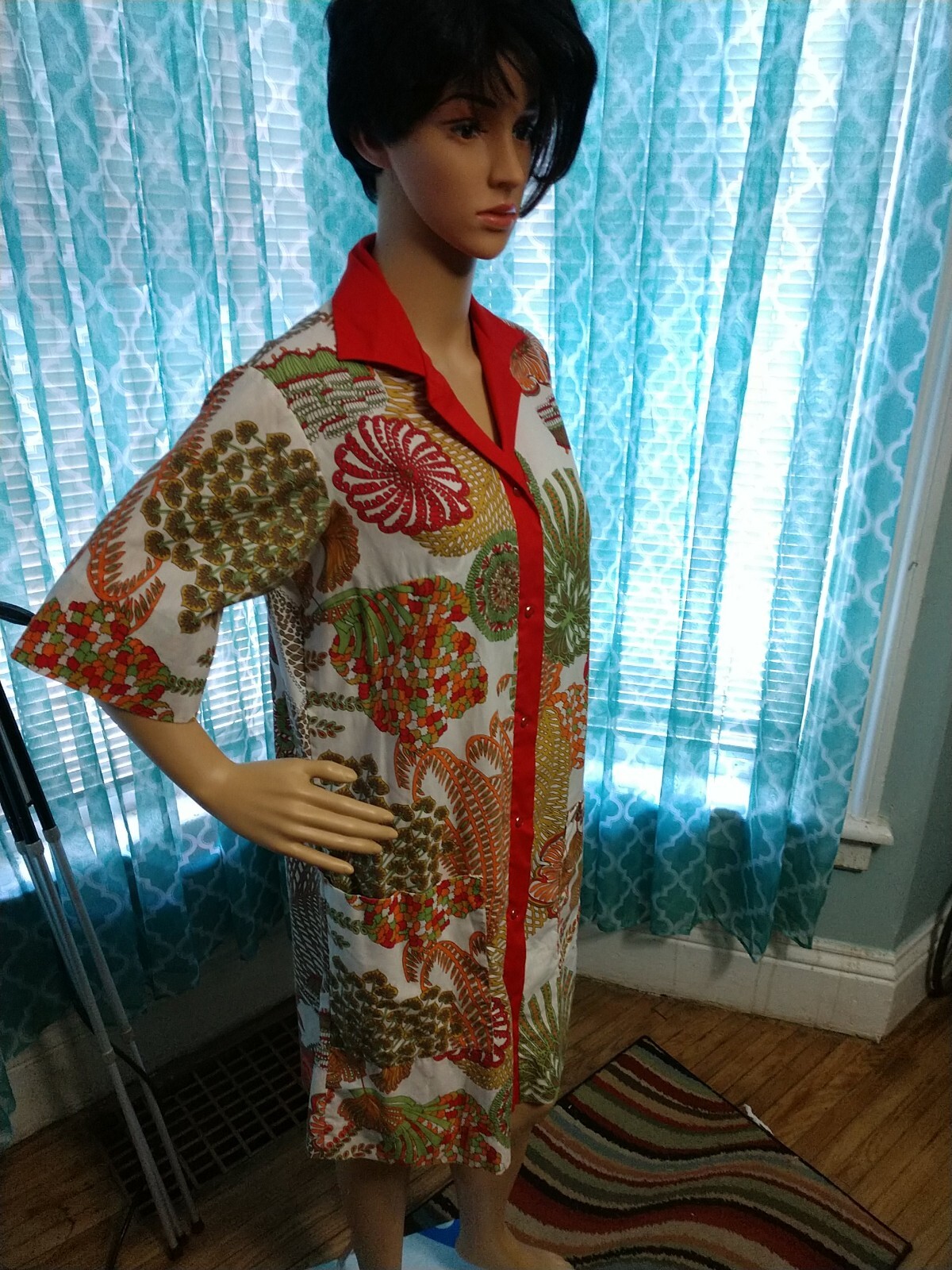 Vintage Models Coat 1960's-70's Bold Floral print hou… - Gem