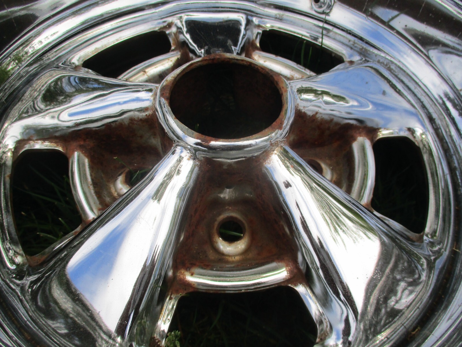14'' X 7'' Vintage Old School Chrome Appliance Wheels Deep Dish Chevy ...