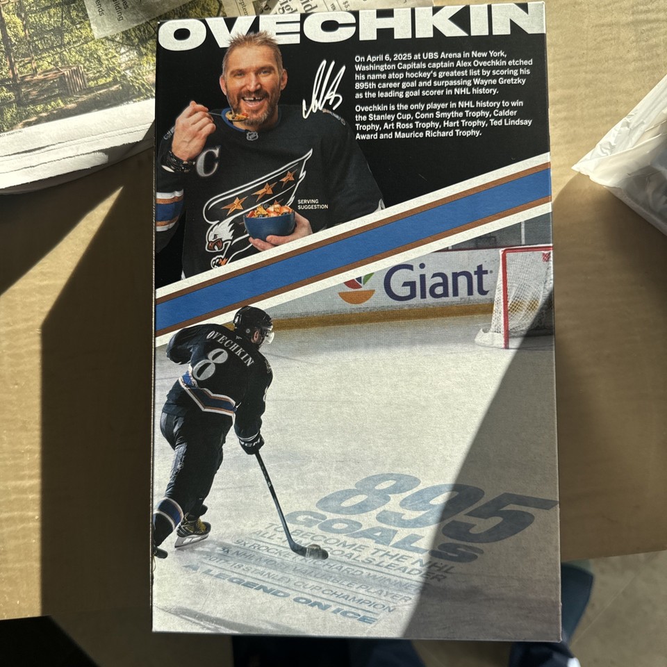 “IN HAND” Ovi's Great Crunch -Alex Ovechkin Cereal - Full box | eBay