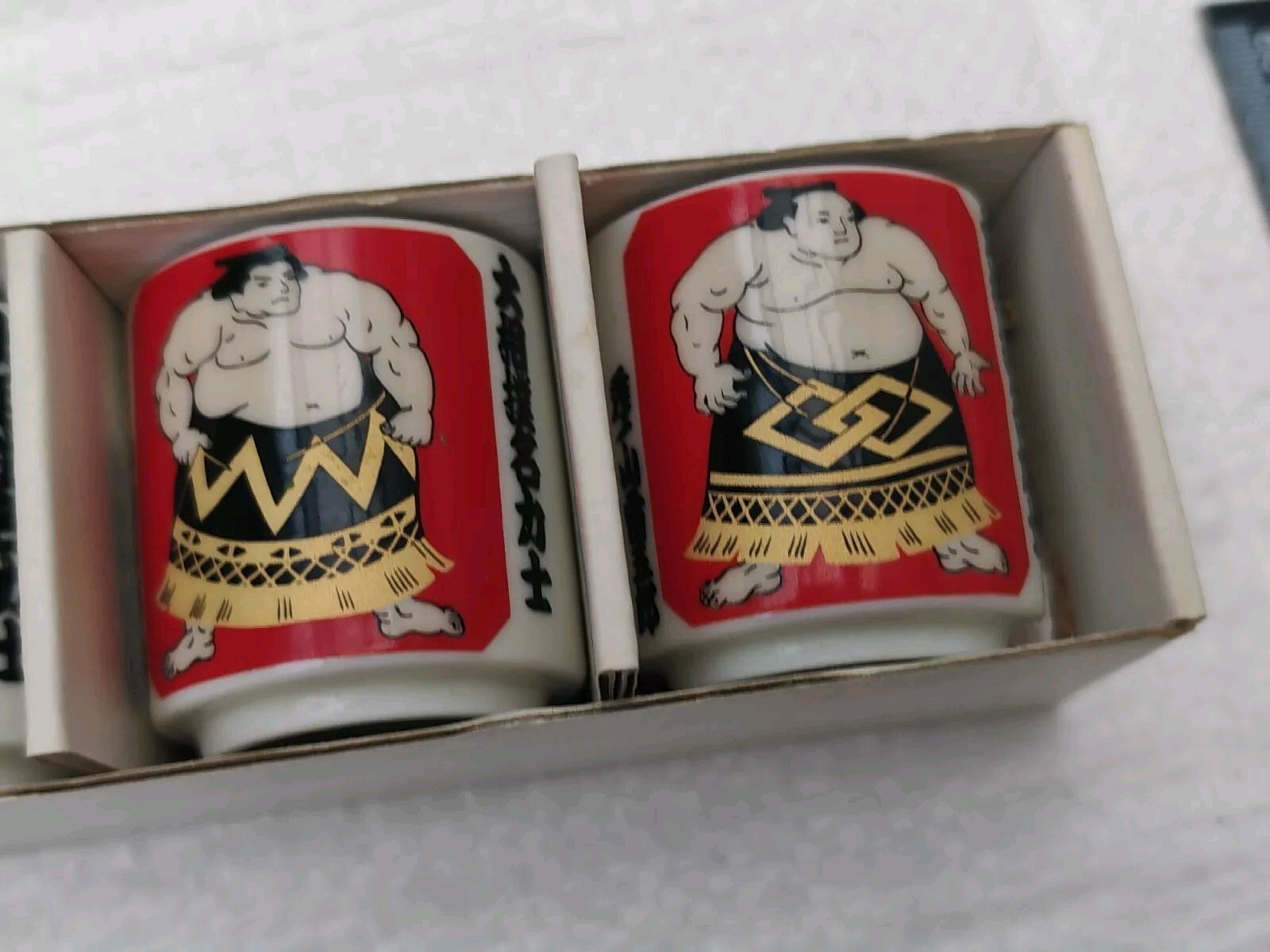 Sumo Wrestler Japanese Sake Shot Glass Guinomi 5 Sets MADE IN JAPAN | eBay