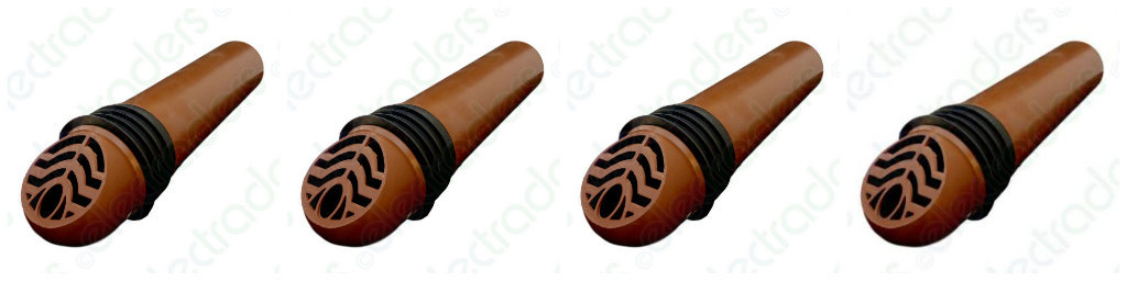 4 x Domus 2447B 100mm Round Cowl High Rise Kits (Brown) | eBay UK