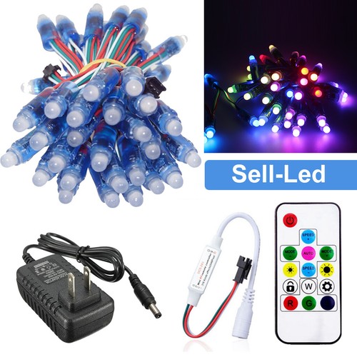 WS2811 IC RGB Full Color 12mm Pixels digital Addressable 12V Dream ...