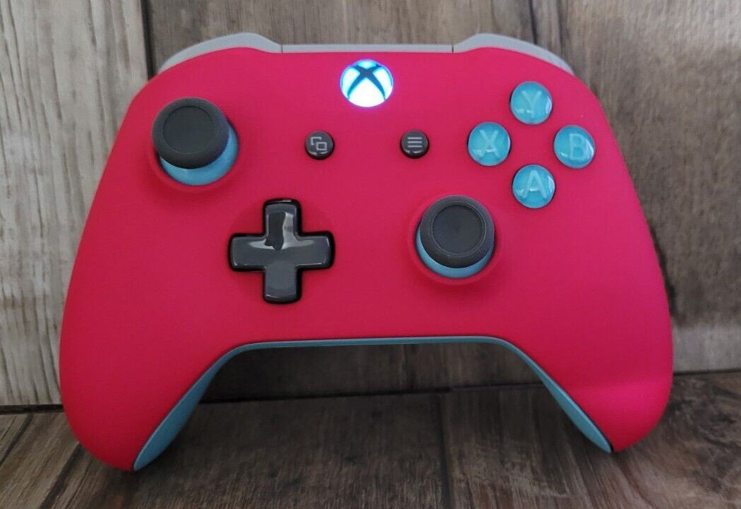 Xbox One 1 Custom Wireless Controller Chrome Pink Domed SCUF X Squid