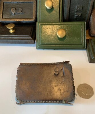 Antique Leather Over Lead Map/Architect/Engineering Paperweight ...