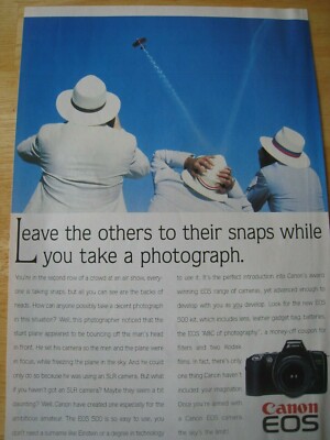 CANON PHOTOGRAPH CAMERA EOS POSTER ADVERT READY FRAME A4 SIZE FILE L | eBay