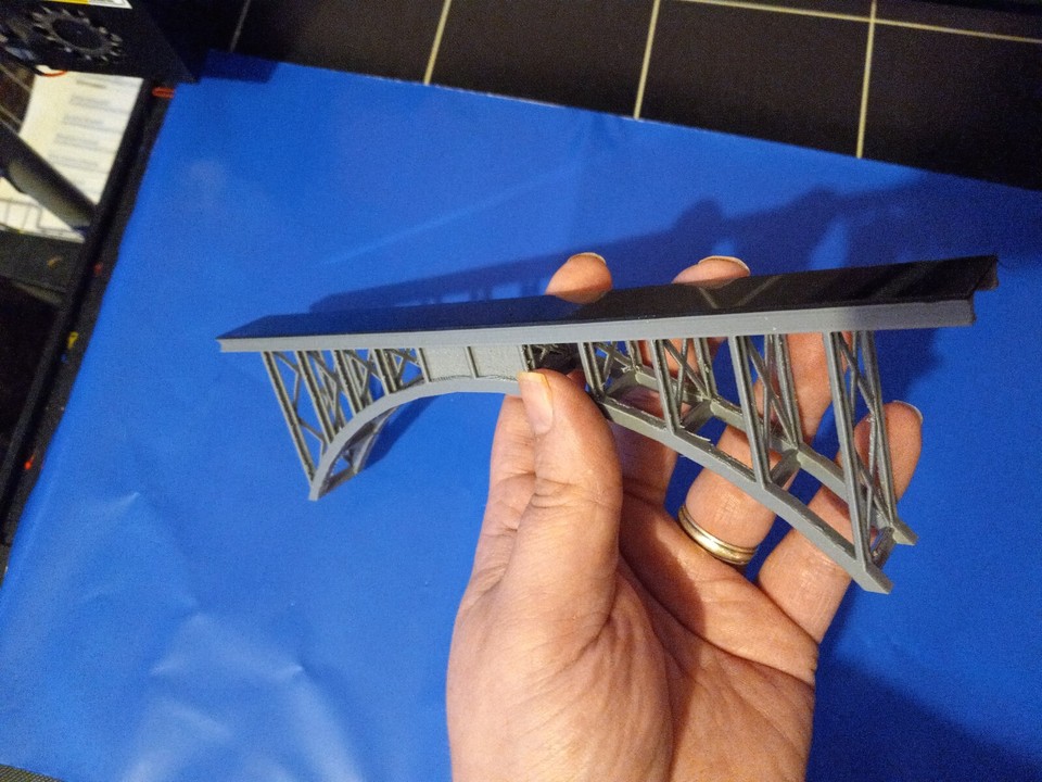 N Scale Railroad or Vehicle Truss Arch Bridge 3D Printed scale ...